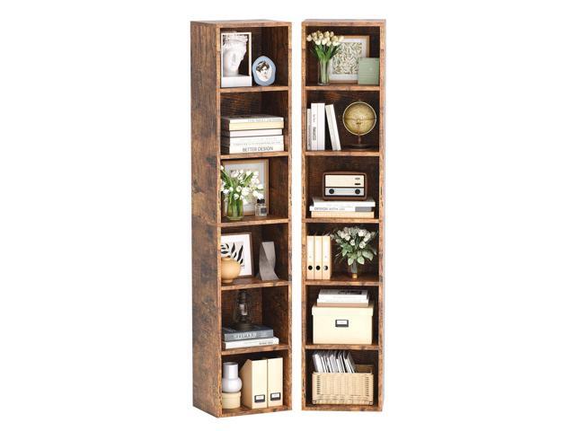 Click here for oneinmil 6-Tier Bookshelf 71.5 Tall Narrow Set of... prices