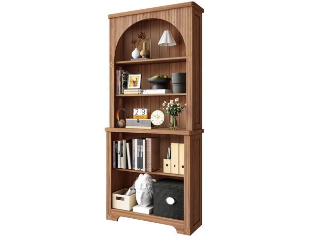 Click here for 71 Tall Arched Bookshelf Wooden 5 Tier Fluted Book... prices