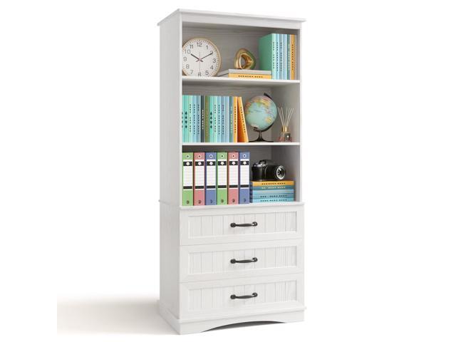 Click here for Gizoon 70 Tall Bookcase with 3 Drawers Wooden Book... prices