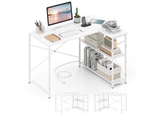 Click here for Tangkula L-Shaped Computer Desk with Power Outlets... prices