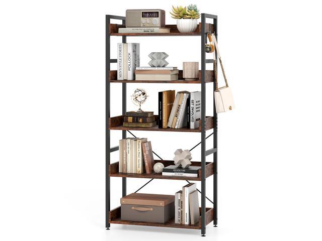Click here for Giantex 5-Tier Bookshelf with 4 Hooks  Industrial... prices