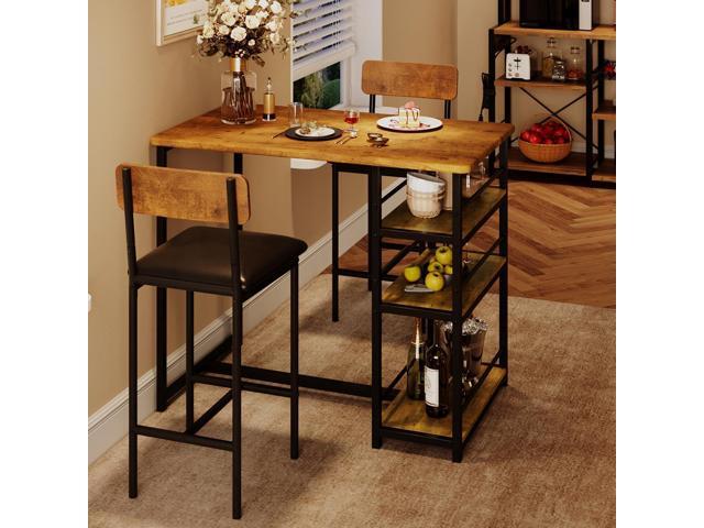 Click here for Bar Table and Chair Set with Three Shelves Small 2... prices