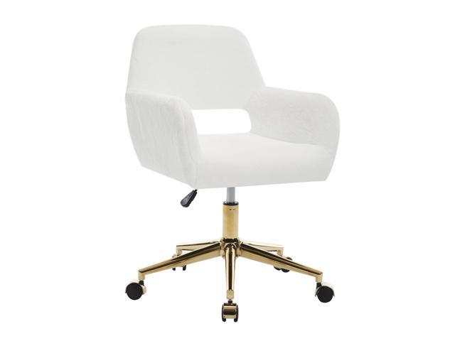 Click here for Faux Fur Swivel Desk Chair  Modern Fluffy Makeup V... prices