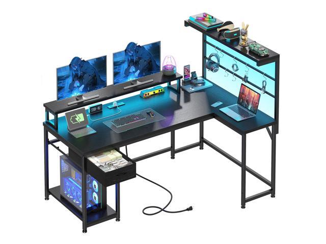 Click here for EnHomee 52.2 Gaming Desk with LED Lights & Fabric... prices