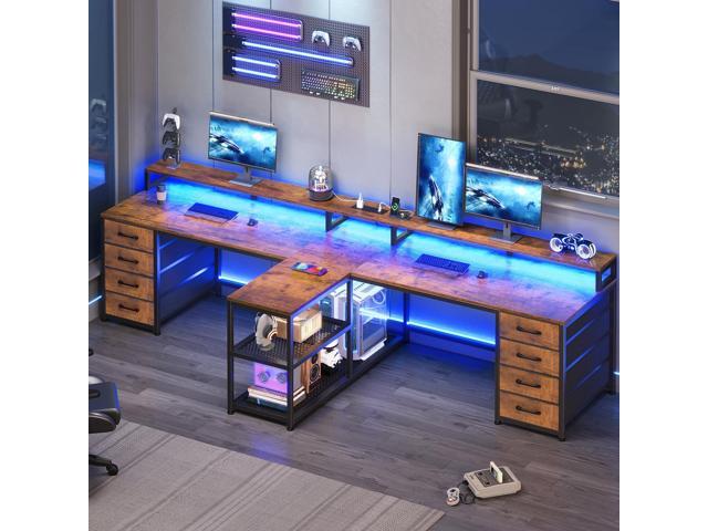 Click here for SEDETA 94.5 2 Person Gaming Desk  Long Office Comp... prices