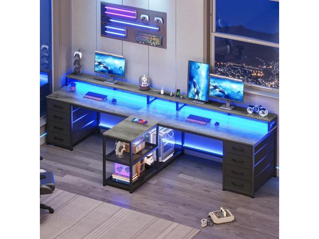Click here for SEDETA 94.5 2 Person Gaming Desk  Long Office Comp... prices
