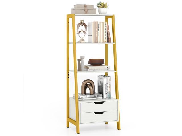 Click here for Giantex 4-Tier Bookshelf with 2 Drawers  Modern La... prices