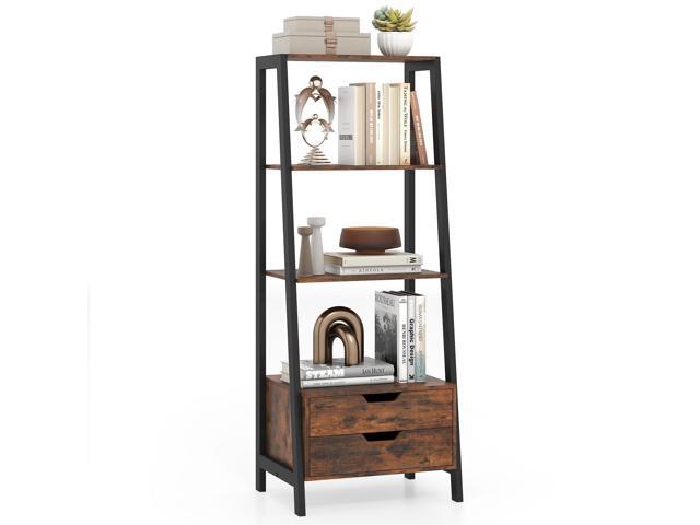Click here for Giantex 4-Tier Bookshelf with 2 Drawers  Modern La... prices