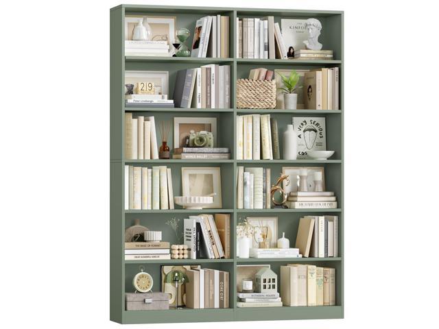 Click here for FACBOTALL Bookshelf and Bookcase  6-Tier Double Wi... prices