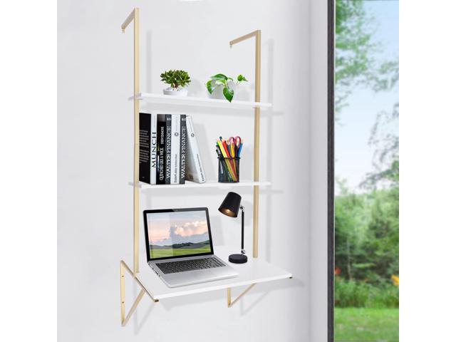 Click here for Wall Mount Desk 3-Tier Ladder Computer Desk with S... prices