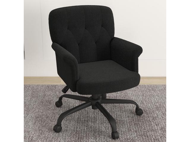 Click here for Comfy Home Office Desk Chair  Upholstered Fuzzy Va... prices