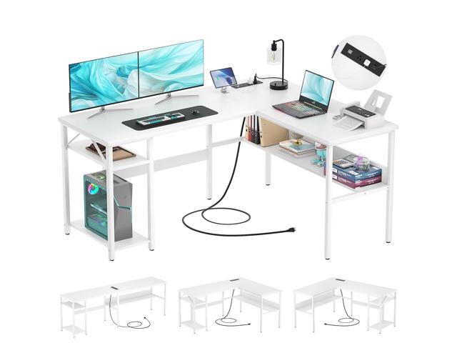 Click here for Reversible L Shaped Gaming Desk with Power Outlets... prices
