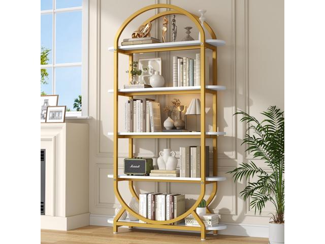 Click here for Semoic Tall Bookshelf Arched Bookcase  Modern 5-Ti... prices