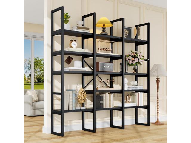 Click here for Semoic Large Bookshelf 5 Tiers  Triple Wide Geomet... prices