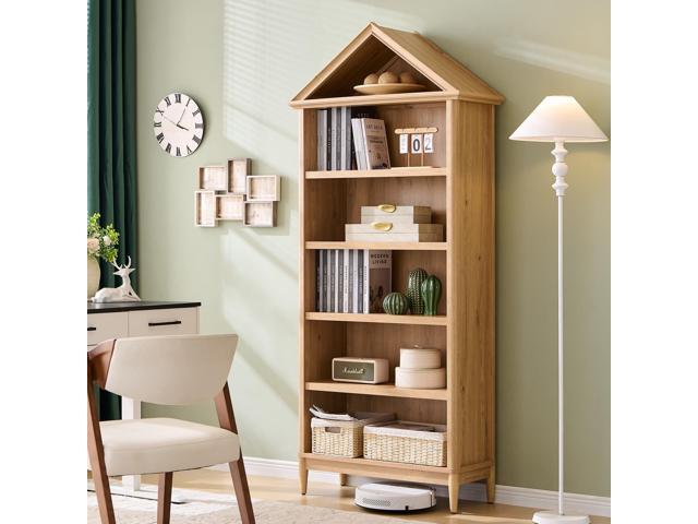 Click here for 75.9 Tall Angled Arch Bookshelf  5 Tiers Geometric... prices