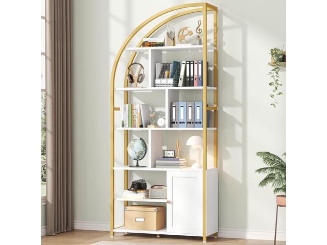 Click here for Semoic 6-Tier Bookshelf with Door  71.1 Tall Indus... prices