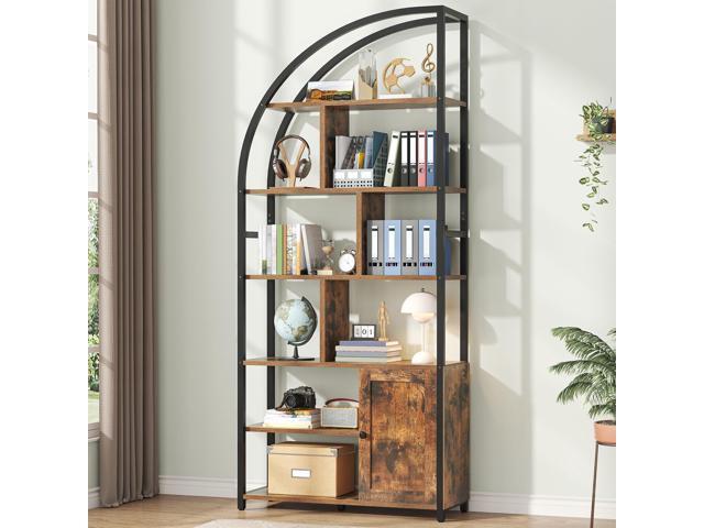 Click here for Semoic 6-Tier Bookshelf with Door  71.1 Tall Indus... prices