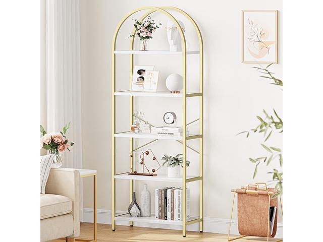 Click here for 5-Tier Arched Bookshelf  71 Tall Industrial Open B... prices