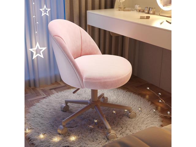 Click here for EnHomee Vanity Chair with Wheels  Pink Desk Chair... prices