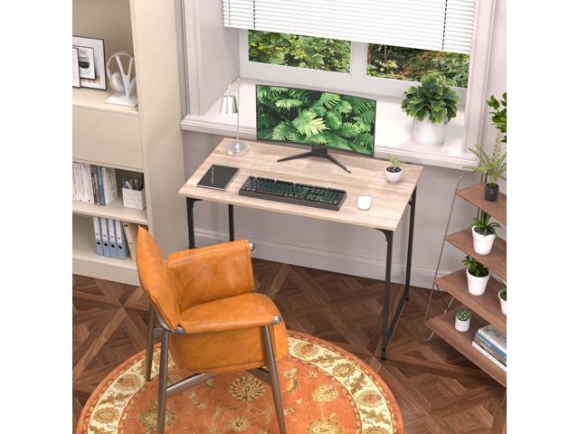 Click here for 39 Inch Computer Desk with Wood Board and Metal Fr... prices