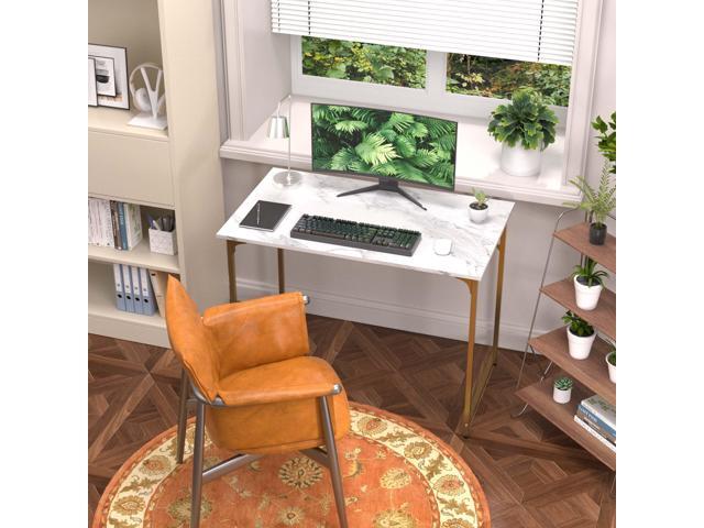 Click here for 39 Inch Computer Desk with Wood Board and Metal Fr... prices