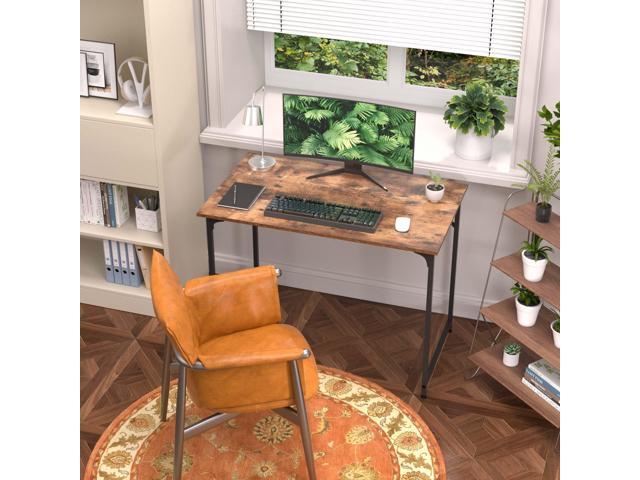 Click here for 39 Inch Computer Desk with Wood Board and Metal Fr... prices