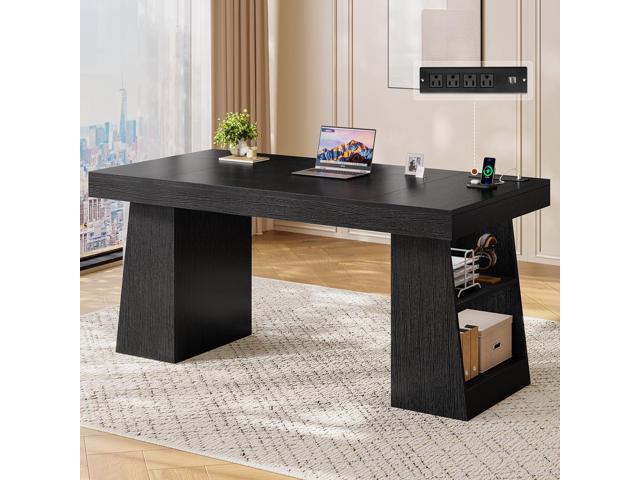 Click here for 55.9 in Executive Desk with Power Outlets  Modern... prices