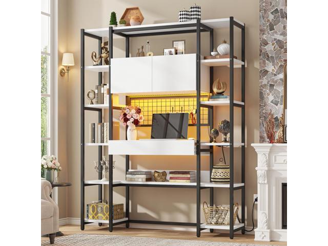 Click here for Semoic Triple Width 5 Tier Bookshelf with Sorage C... prices