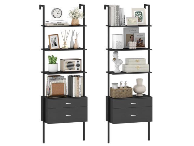 Click here for Giantex 6-Tier Ladder Bookcase with 2 Drawers  72.... prices