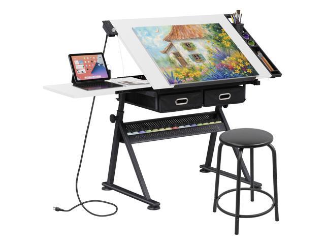 Click here for ZENY Adjustable Drafting Table with Stool  Tilting... prices