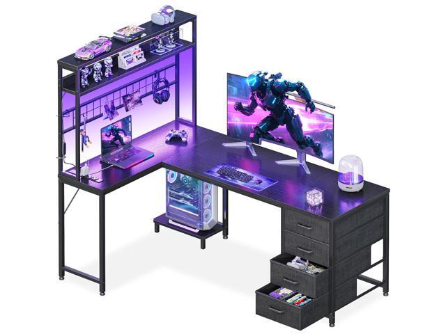 Click here for AODK L Shaped Gaming Desk with 4 Drawers  59 Rever... prices