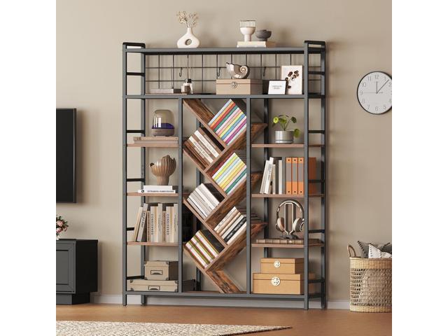 Click here for Triple 6-Tier Bookshelf  Industrial Large Bookcase... prices