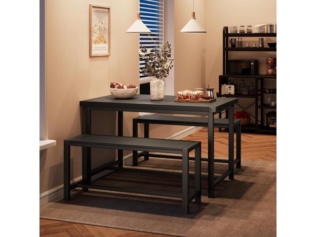 Click here for SLEKVERSA Dining Table Set for 4 with 2 Benches  3... prices