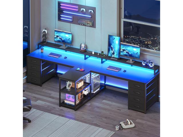 Click here for SEDETA 94.5 2 Person Gaming Desk  Long Office Comp... prices