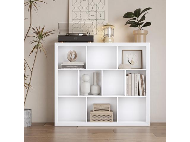 Click here for Wooden 10-Cube Storage Organizer  3-Tier Bookshelf... prices