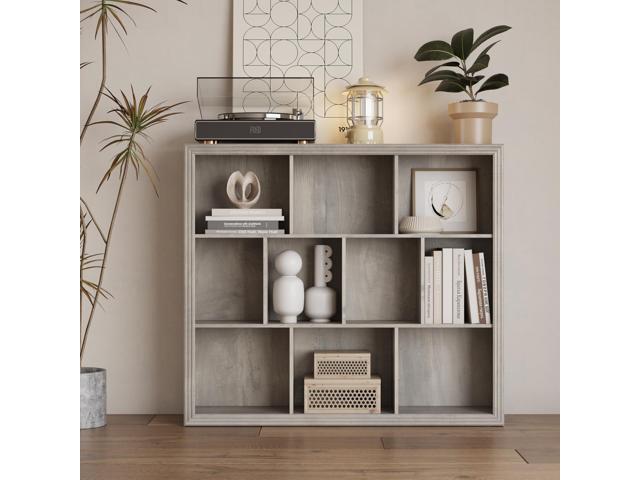 Click here for Wooden 10-Cube Storage Organizer  3-Tier Bookshelf... prices