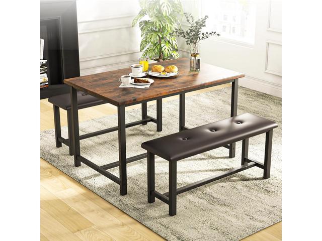Click here for GAOMON Dining Table 2 Benches  3-Piece Kitchen Tab... prices