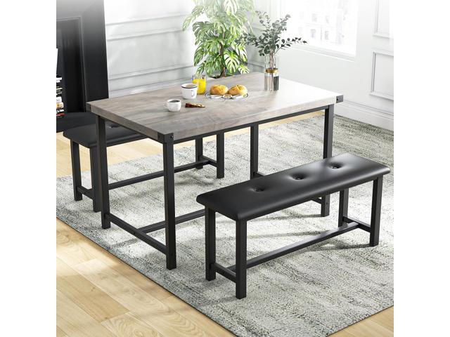 Click here for GAOMON Dining Table 2 Benches  3-Piece Kitchen Tab... prices