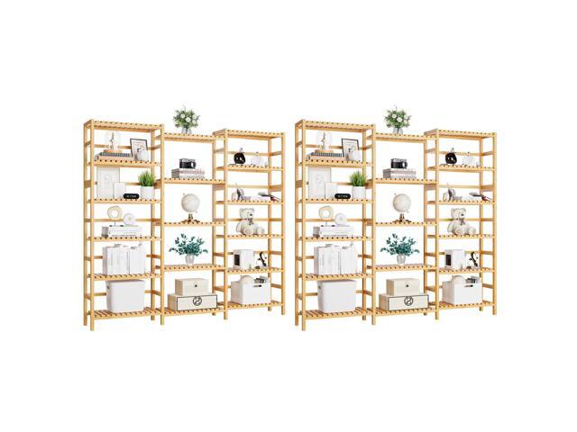 Click here for FOTOSOK Triple Wide 6-Tier Bookshelf and Bookcase... prices
