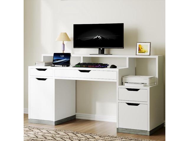 Click here for Computer Desk with 4 Drawer & Storage Shelves  58... prices