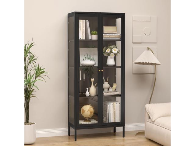 Click here for 66 Display Cabinet with Tempered Glass Metal Curio... prices