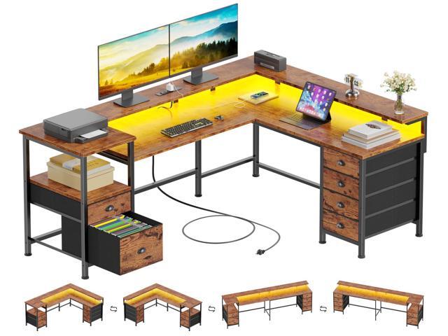 Click here for Furologee 66 Reversible L Shaped Gaming Desk with... prices