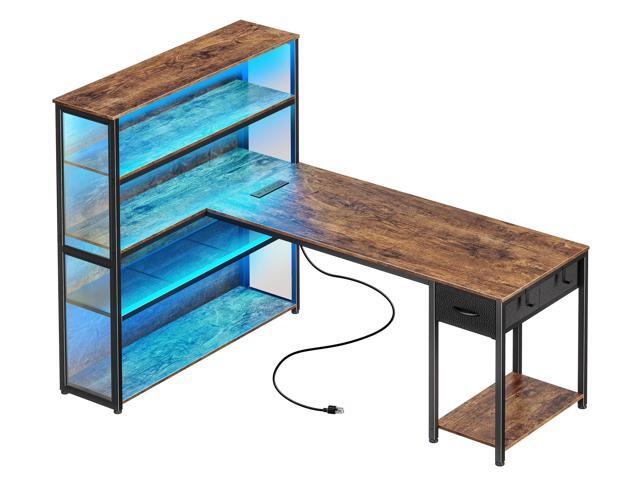 Click here for PRAISUN 57 Inch L Shaped Gaming Computer Desk with... prices