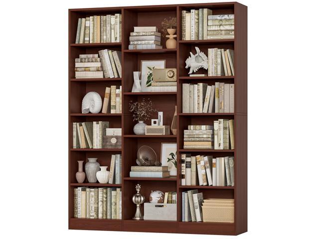 Click here for FACBOTALL Triple Wide Bookshelf  6 Tier Large Book... prices