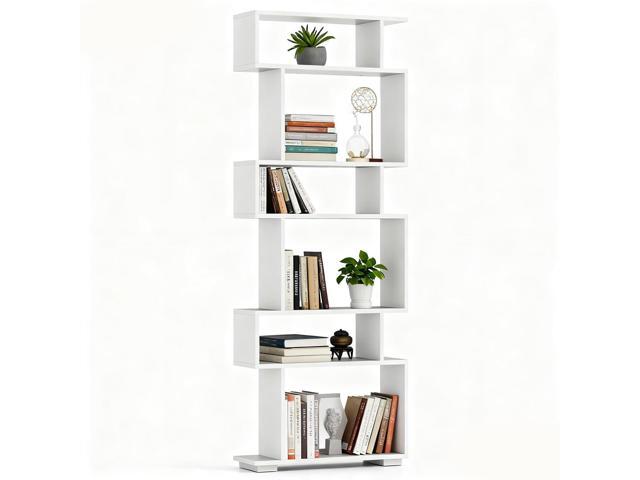 Click here for POWERSTONE 6-Tier S Shaped Bookshelf  Geometric Bo... prices