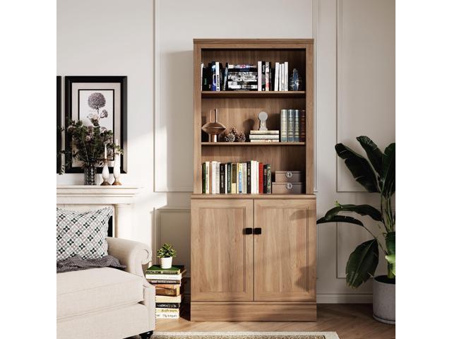 Click here for Farmhouse Bookcase with Doors  72 Tall 5Tier Books... prices