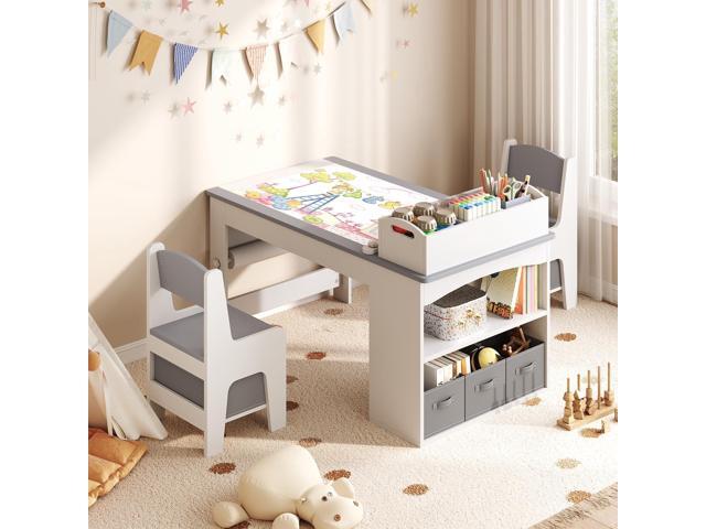 Click here for Kids Art Table and Chair Set  Wooden Toddler Activ... prices