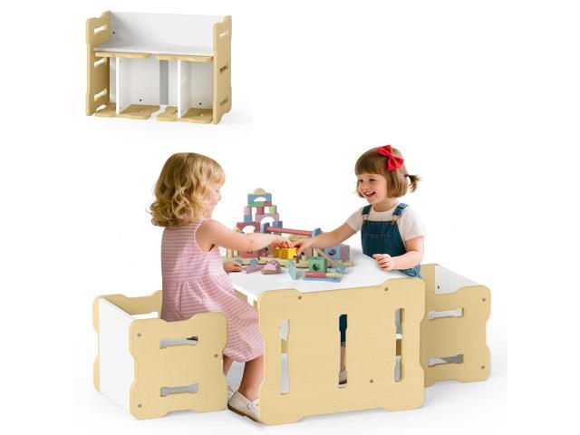 Click here for Costzon Kids Table and Chairs  All in One Wooden A... prices