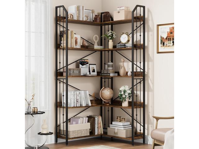 Click here for GarveeHome Corner Bookshelf 72 L Shaped Bookcase... prices