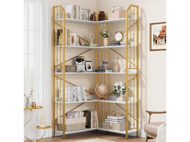 Click here for GarveeHome Corner Bookshelf 72 L Shaped Bookcase... prices